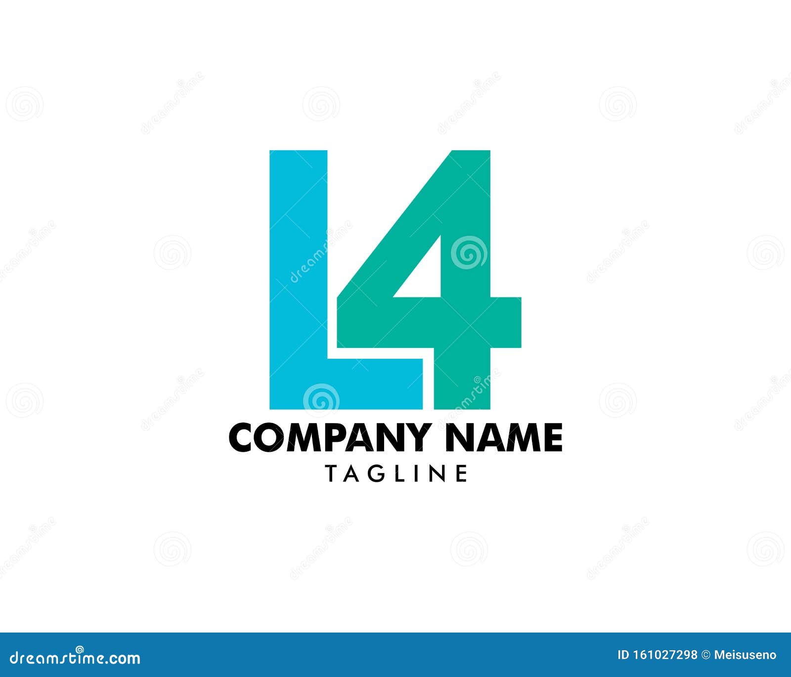 Modelo Inicial De Logotipo L4 Ilustração do Vetor - Ilustração de ...