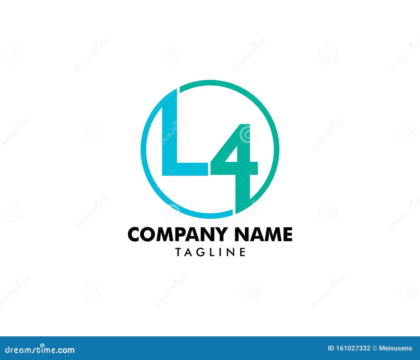 Modelo Inicial De Logotipo L4 Ilustração do Vetor - Ilustração de ...