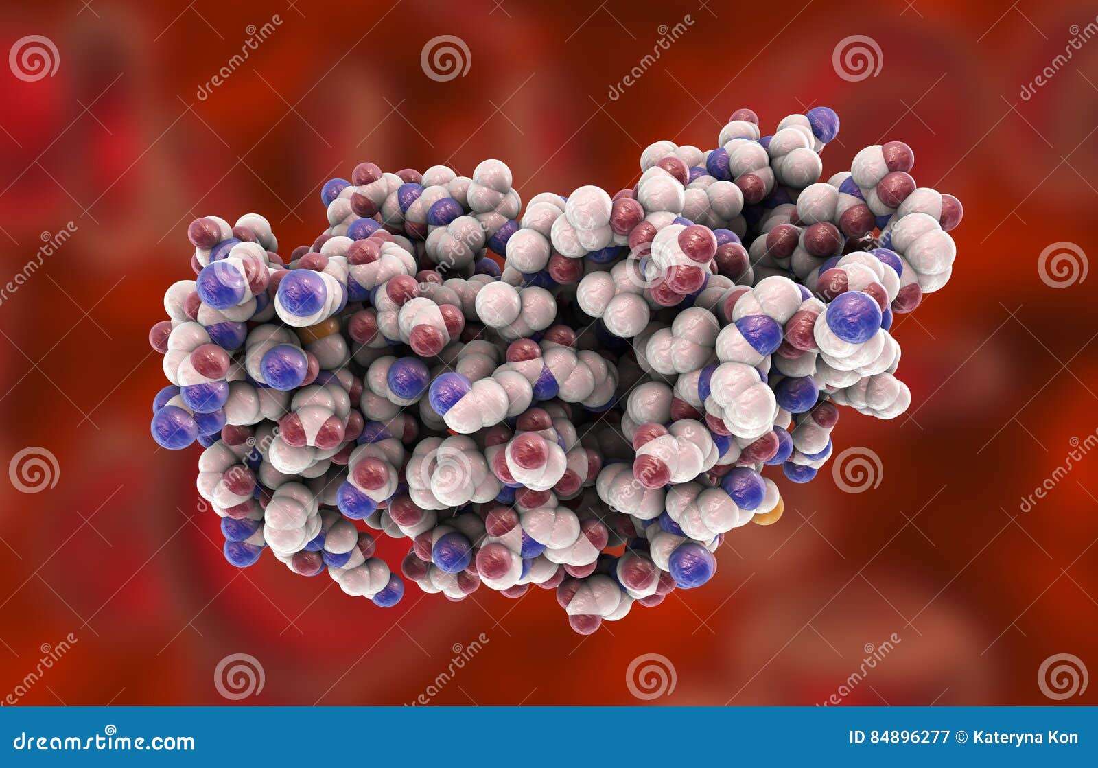 Modelo Molecular De La Interferón-gamma Stock de ilustración ...
