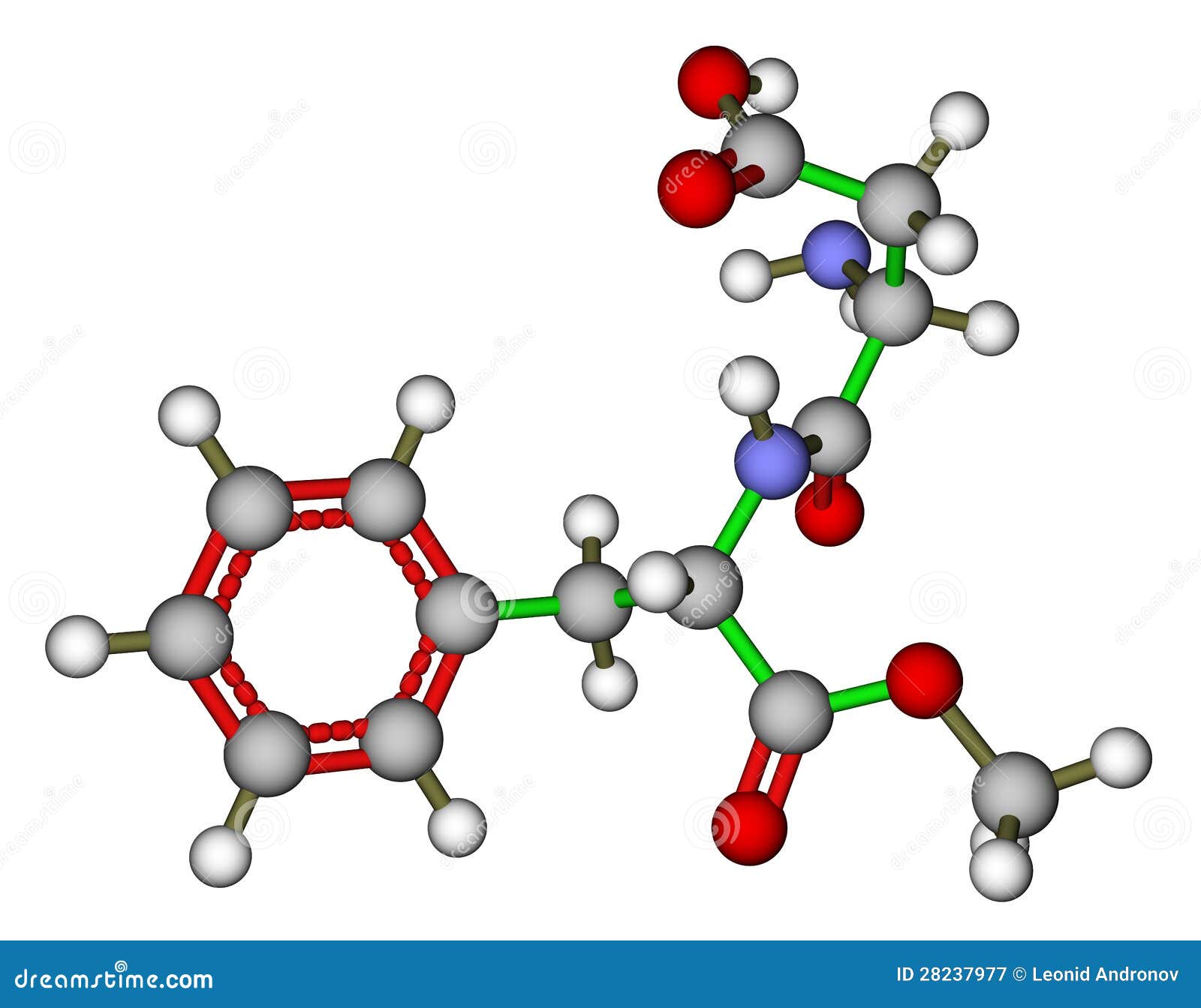 Modelo Molecular Del Aspartamo Stock De Ilustración Ilustración De