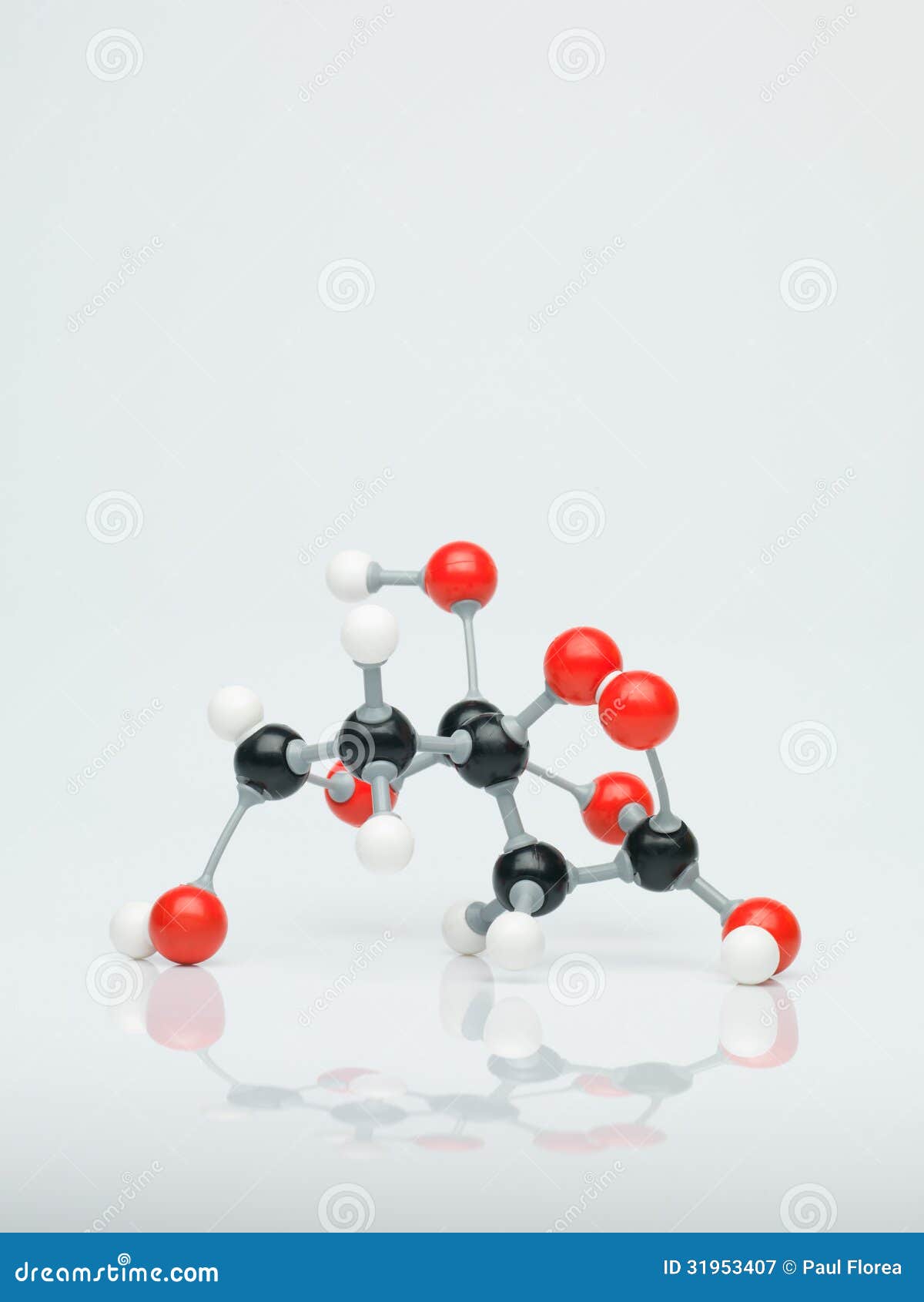 Modelo Molecular Tridimensional Imagen de archivo - Imagen de esfera ...