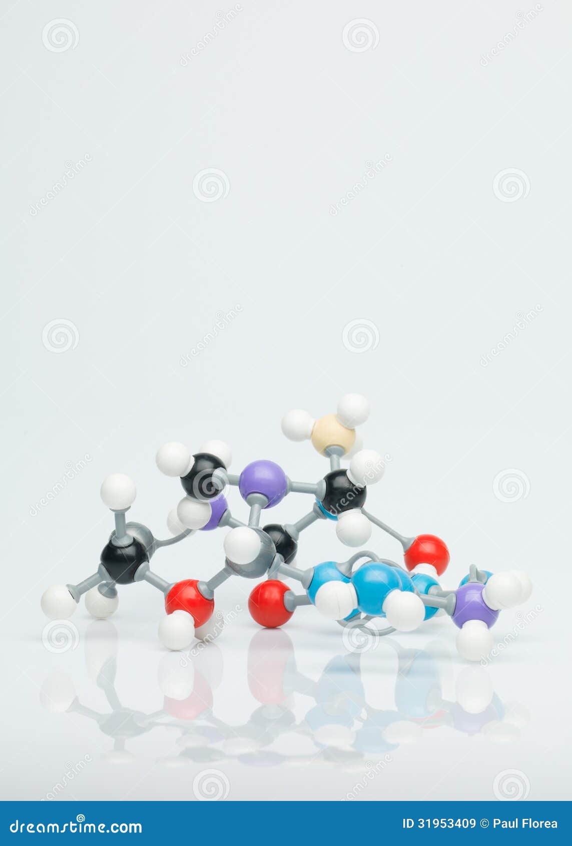 Modelo Molecular Tridimensional Multicolor Imagen de archivo - Imagen ...