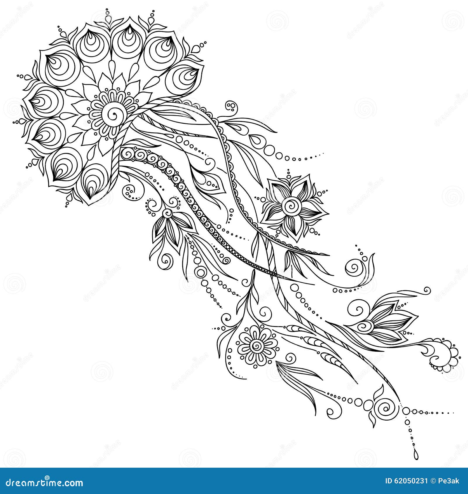 Modelo Para El Libro De Colorear Ejemplo De Medusas En Vector ...