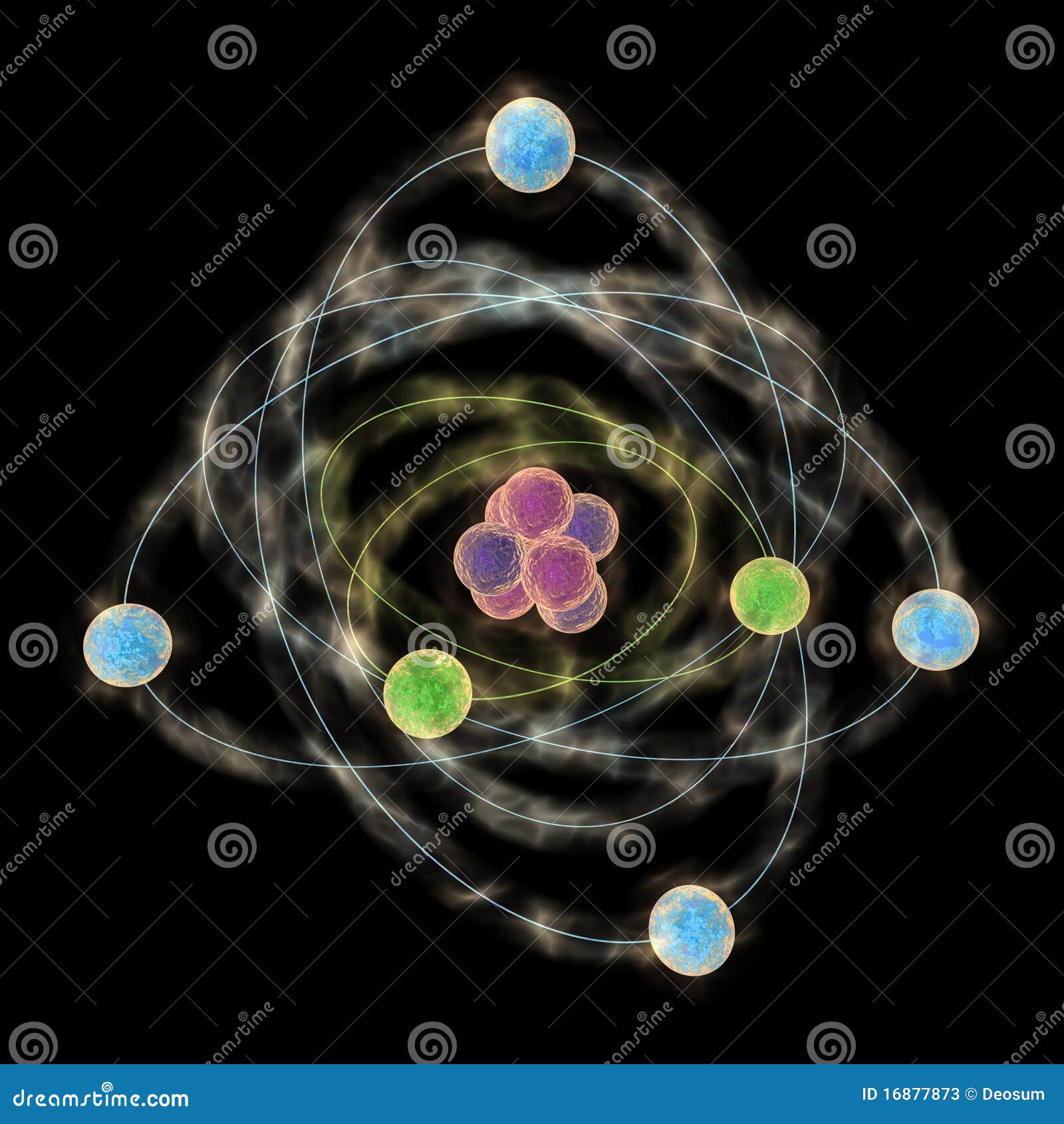 Modelo Planetario Del átomo Stock de ilustración - Ilustración de ...