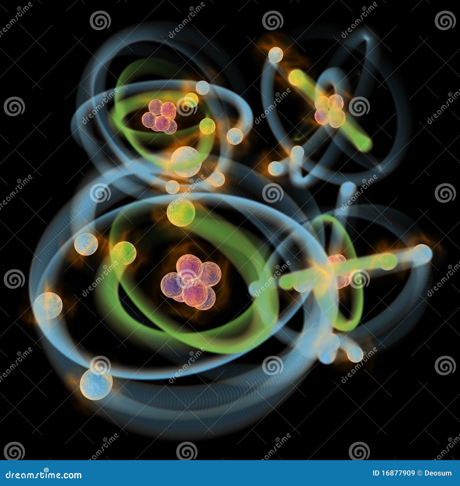 Modelo Planetario Del átomo Stock de ilustración - Ilustración de ...