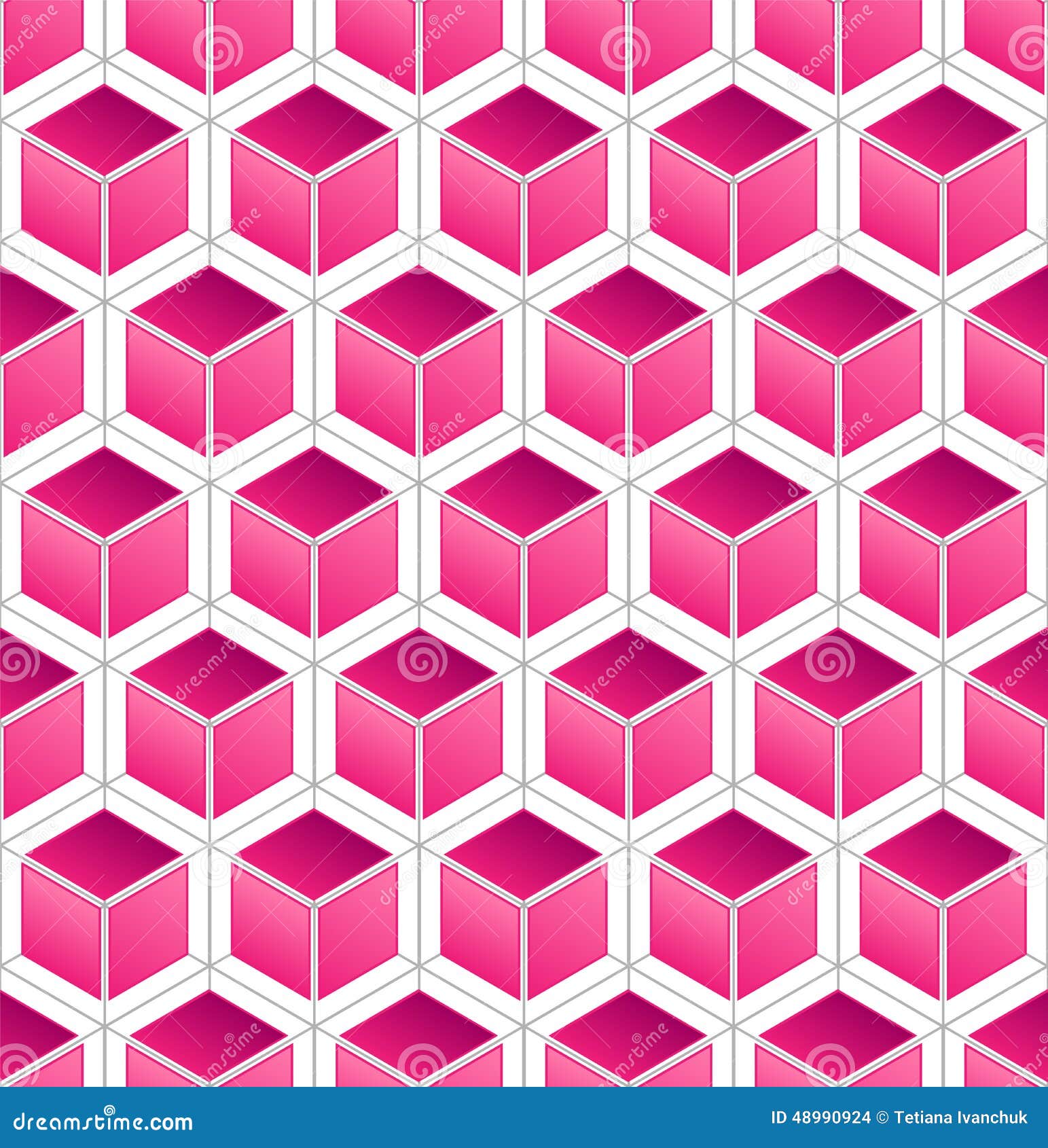 Modelo rosado del cubo ilustración del vector. Ilustración de rosa ...