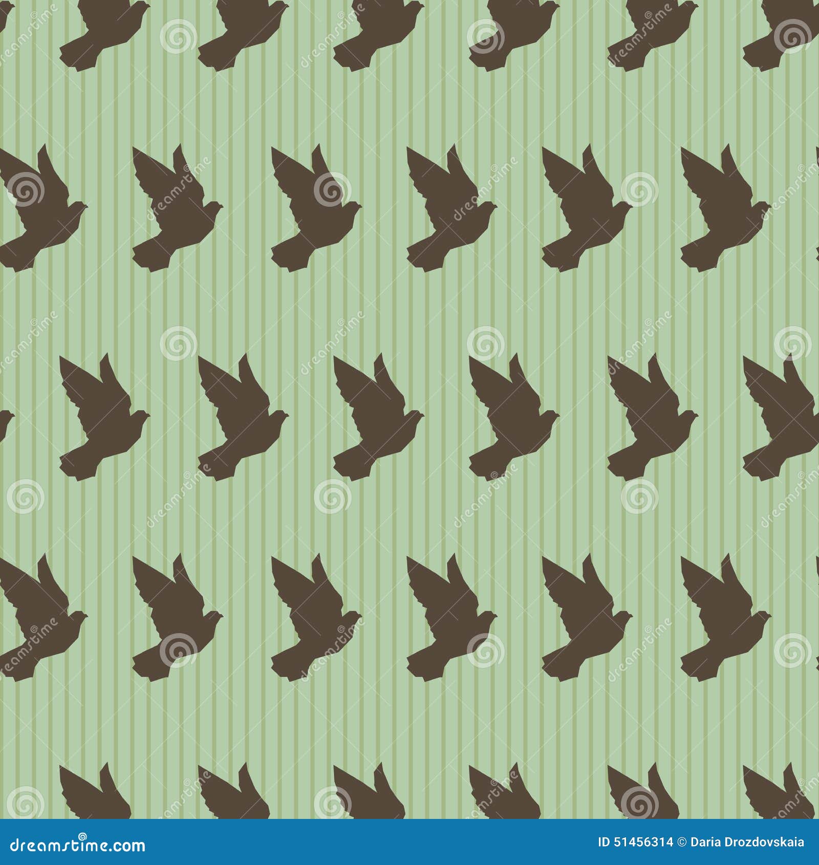 Modelo Verde De La Paloma Del Vintage Ilustración del Vector ...