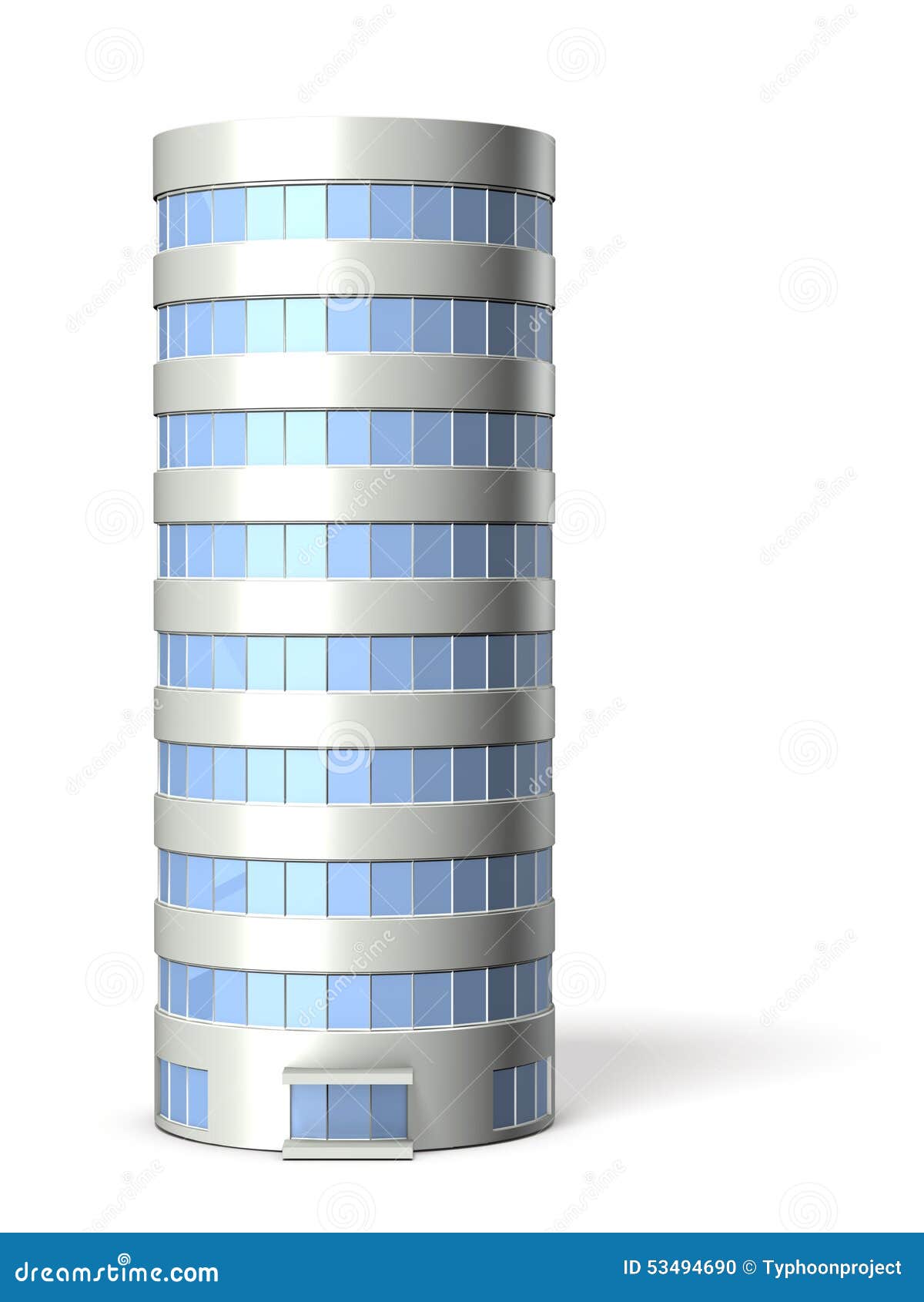 Modelos Arquitectónicos Del Edificio Cilíndrico Stock de ilustración - Ilustración de miniatura ...