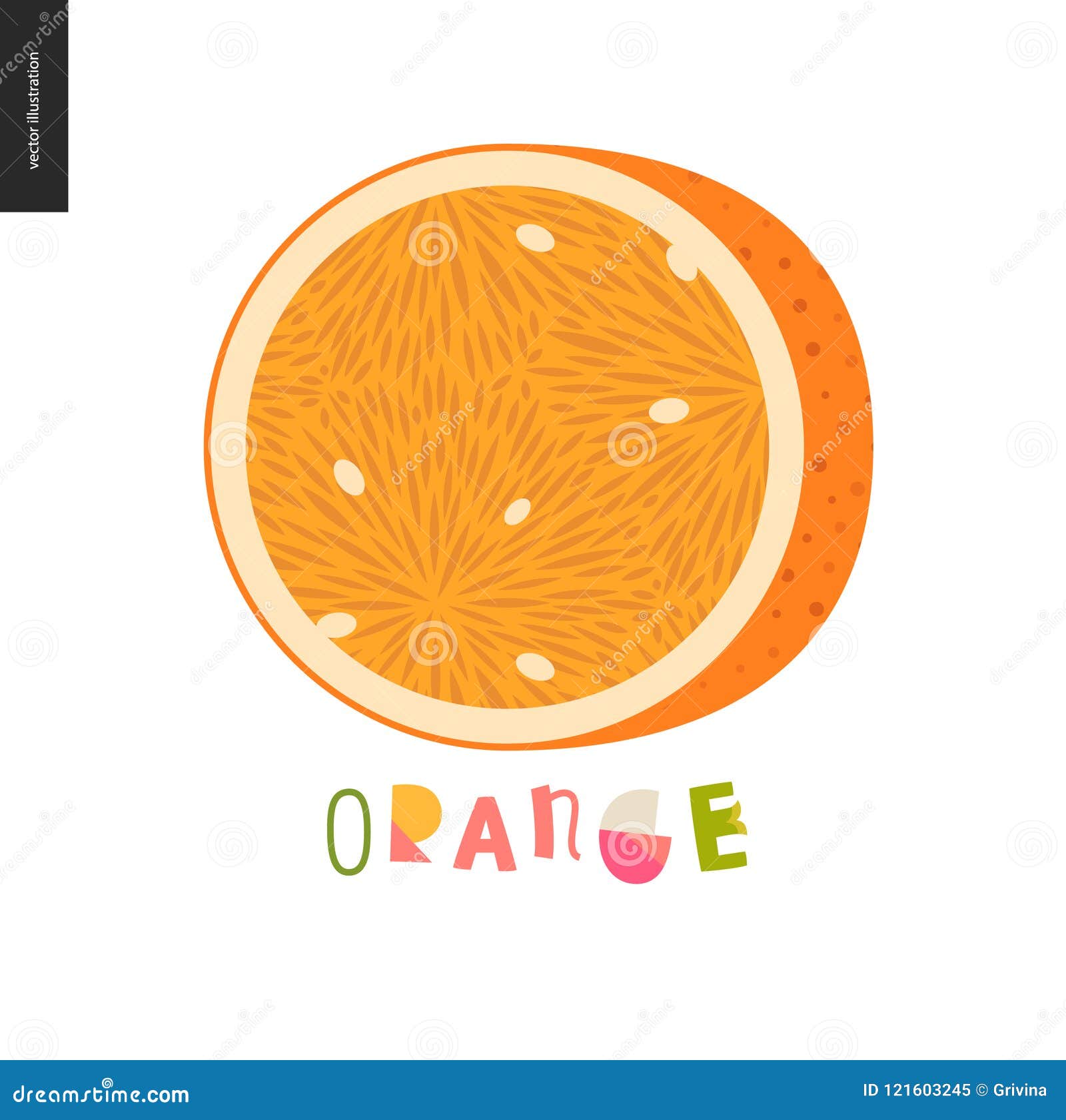 Modelos De La Comida, Fruta, Anaranjada Ilustración del Vector ...