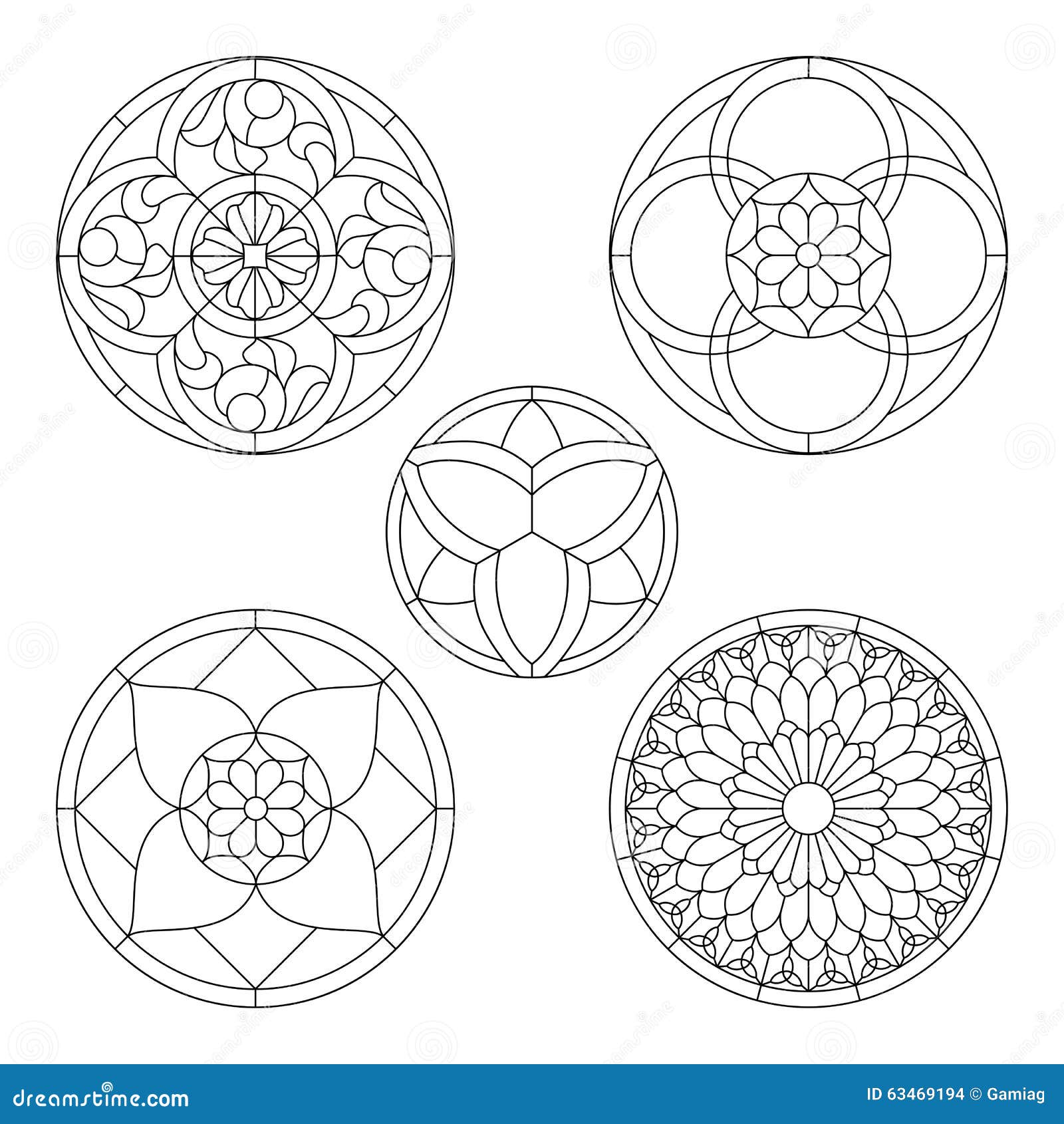 Modelos del vitral stock de ilustración. Ilustración de icono - 63469194