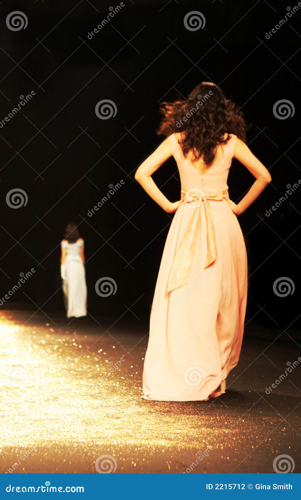 Models on the catwalk stock photo. Image of glamorous - 2215712