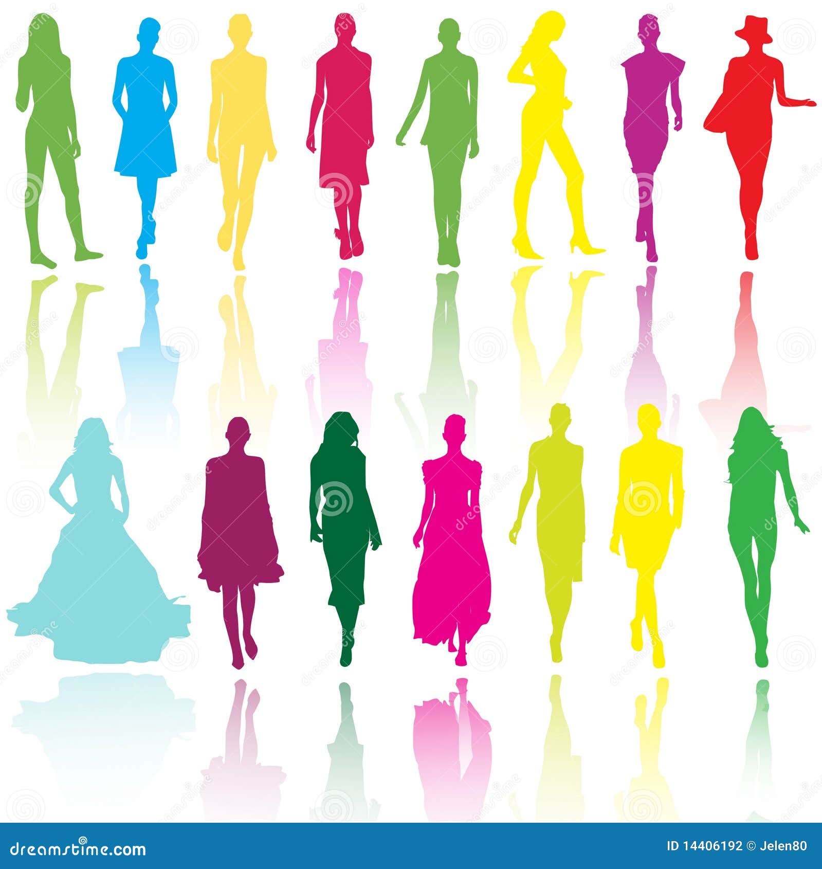 Models on fashion runaway stock vector. Illustration of sensuality ...