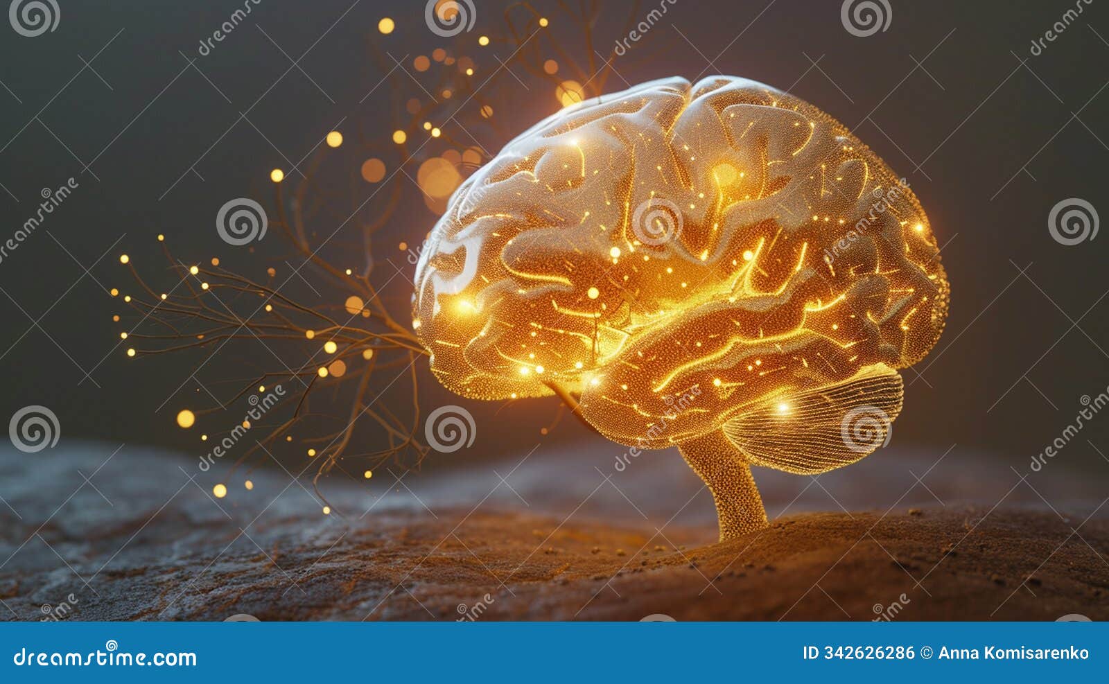 Models of the Human Brain Tree Stock Photo - Image of cerebellum ...
