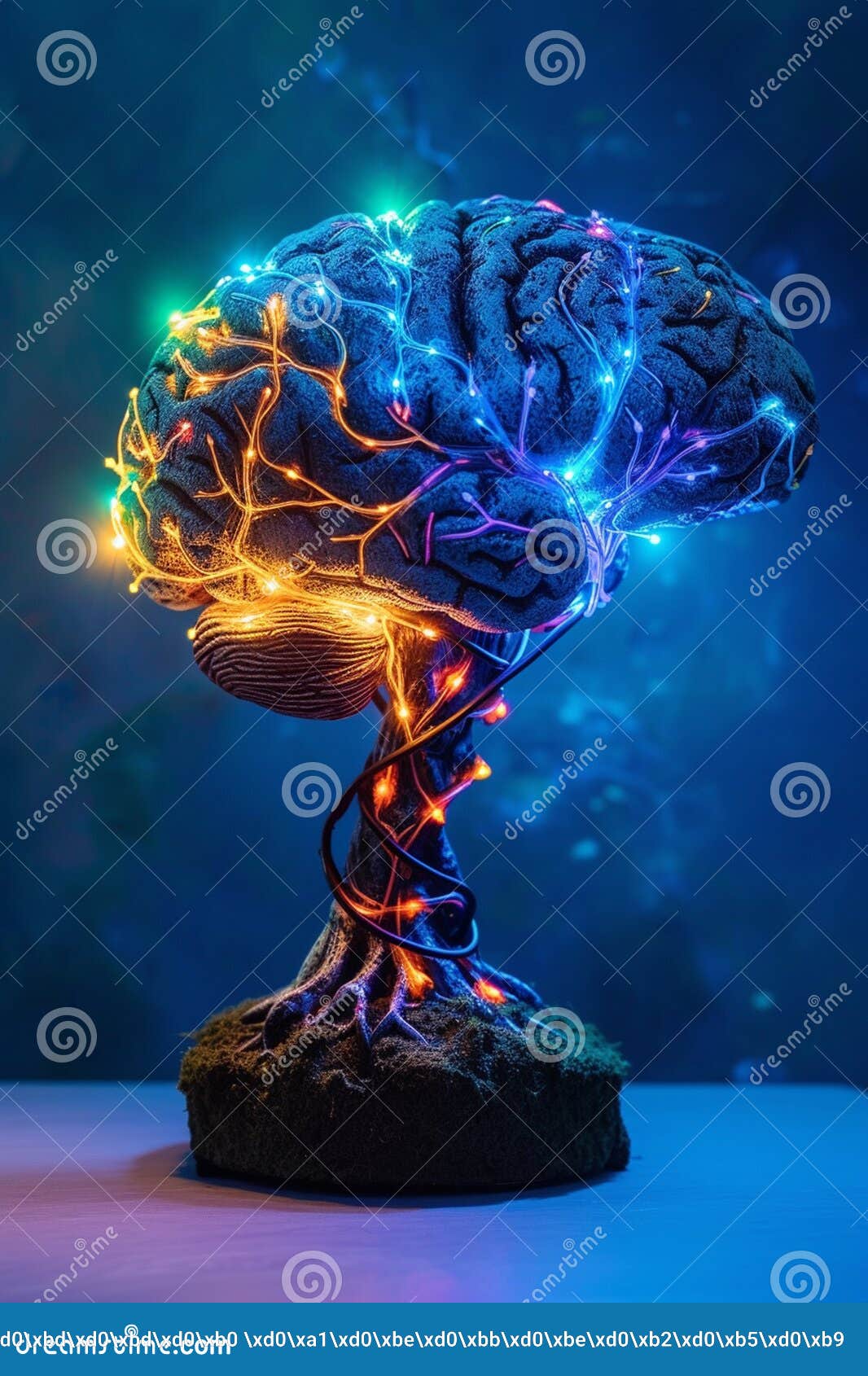 Models of the Human Brain Tree Stock Illustration - Illustration of ...