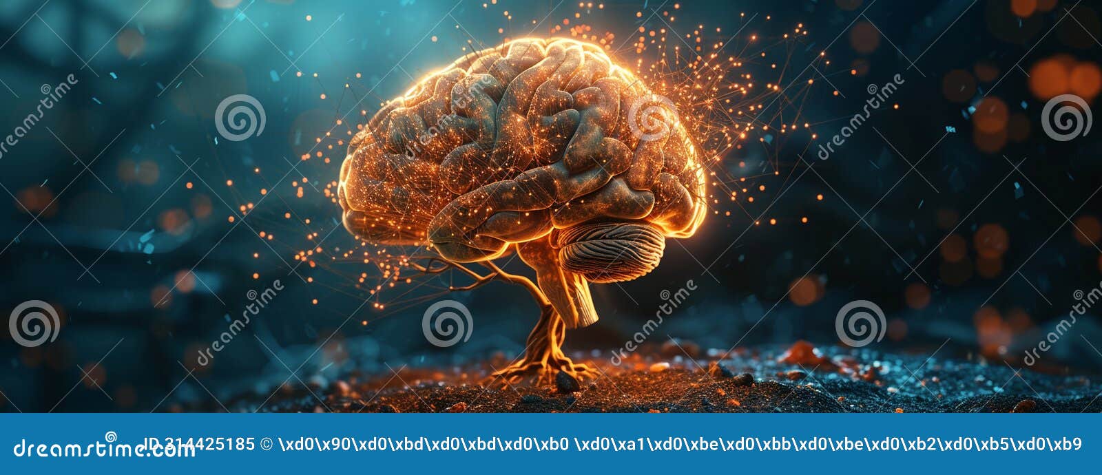 Models of the Human Brain Tree Stock Illustration - Illustration of ...