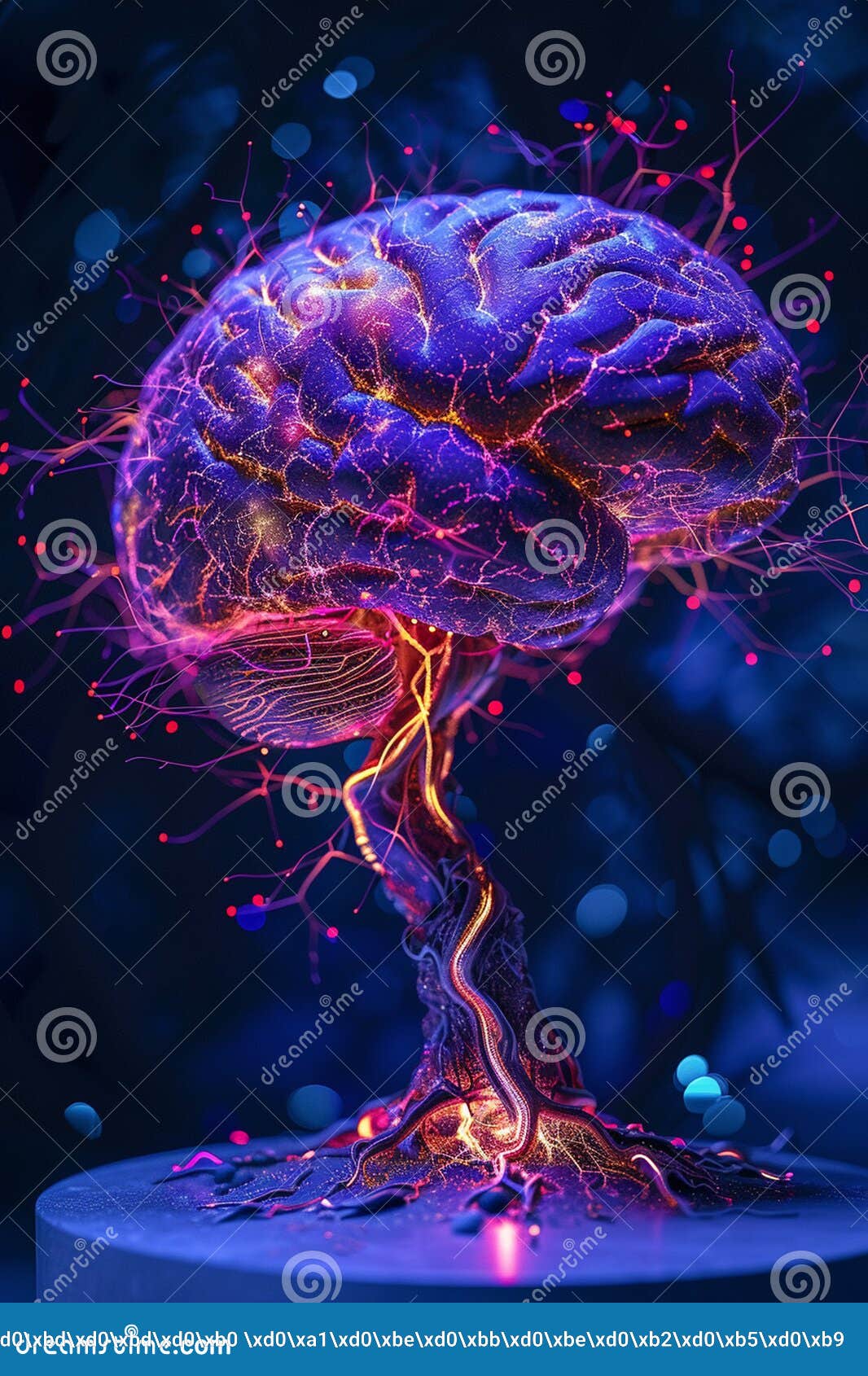 Models of the Human Brain Tree Stock Illustration - Illustration of ...