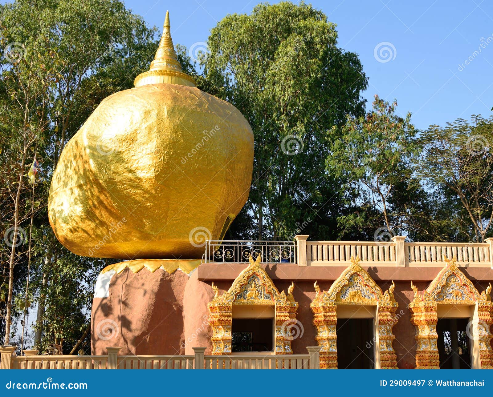 Models Kyaiktiyo Pagoda at Bandong Temple . Stock Image - Image of ...
