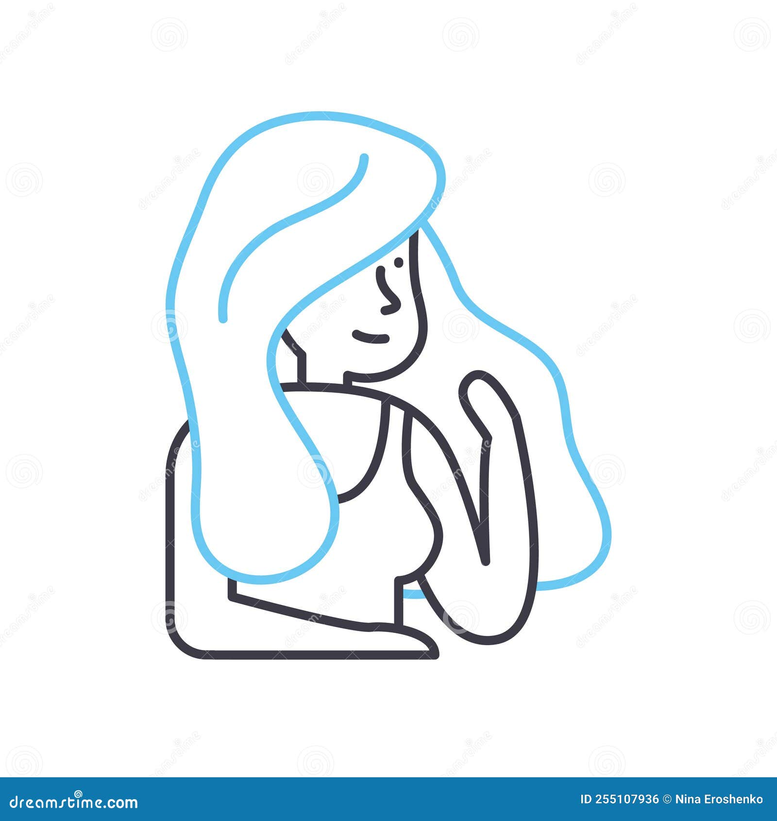 Models Line Icon, Outline Symbol, Vector Illustration, Concept Sign ...