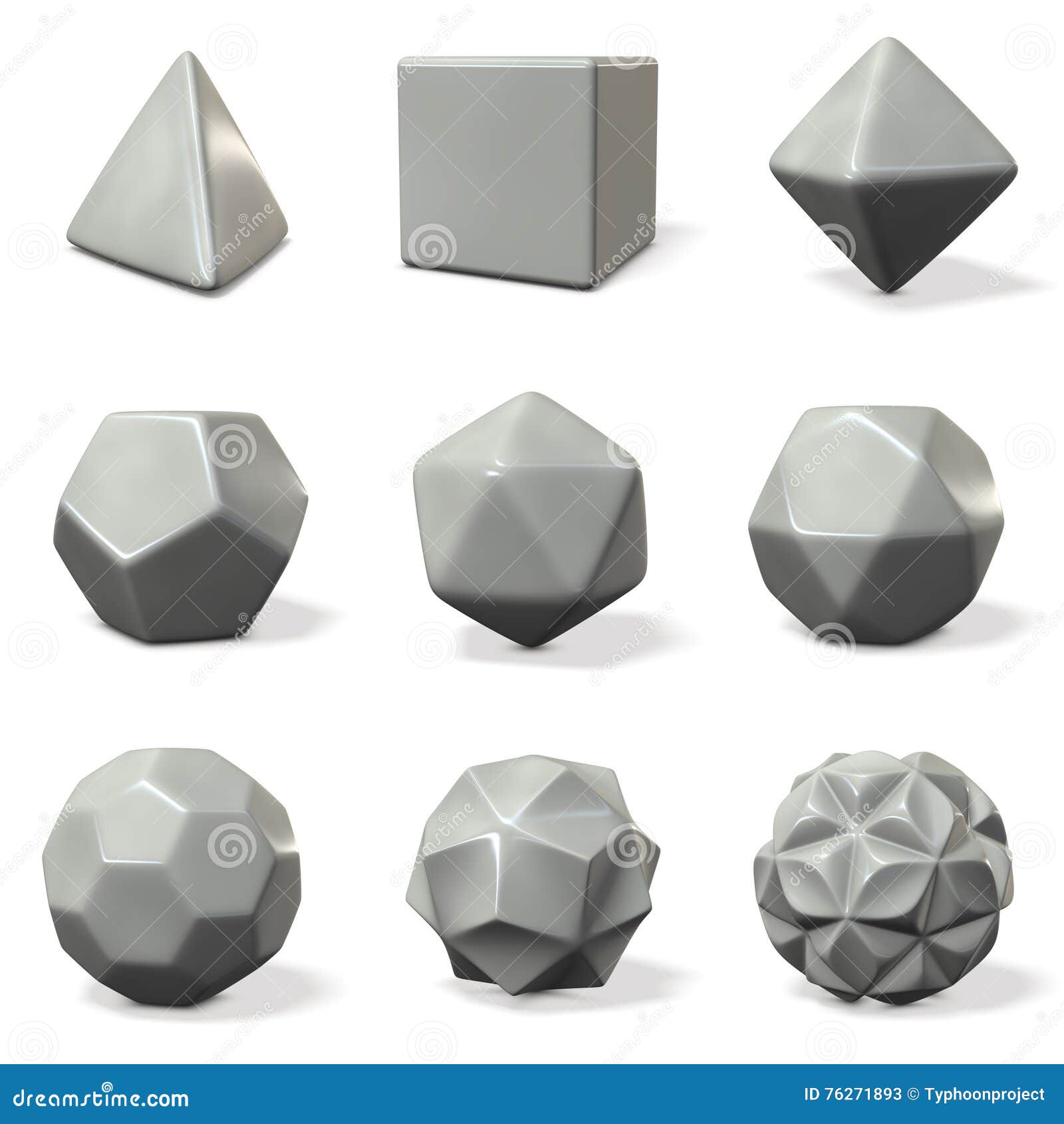 Models of Polyhedron. Rounded Chamfer Stock Illustration - Illustration ...