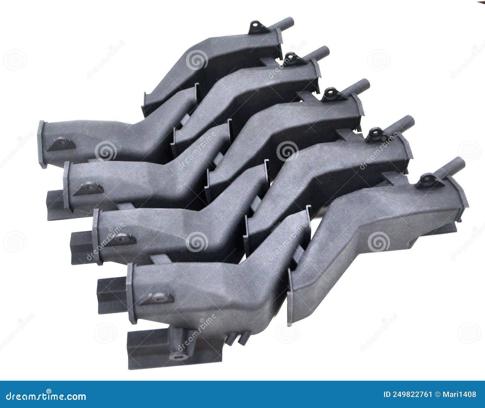 Models Printed on 3D Printer Isolated on White Background. Stock Image ...