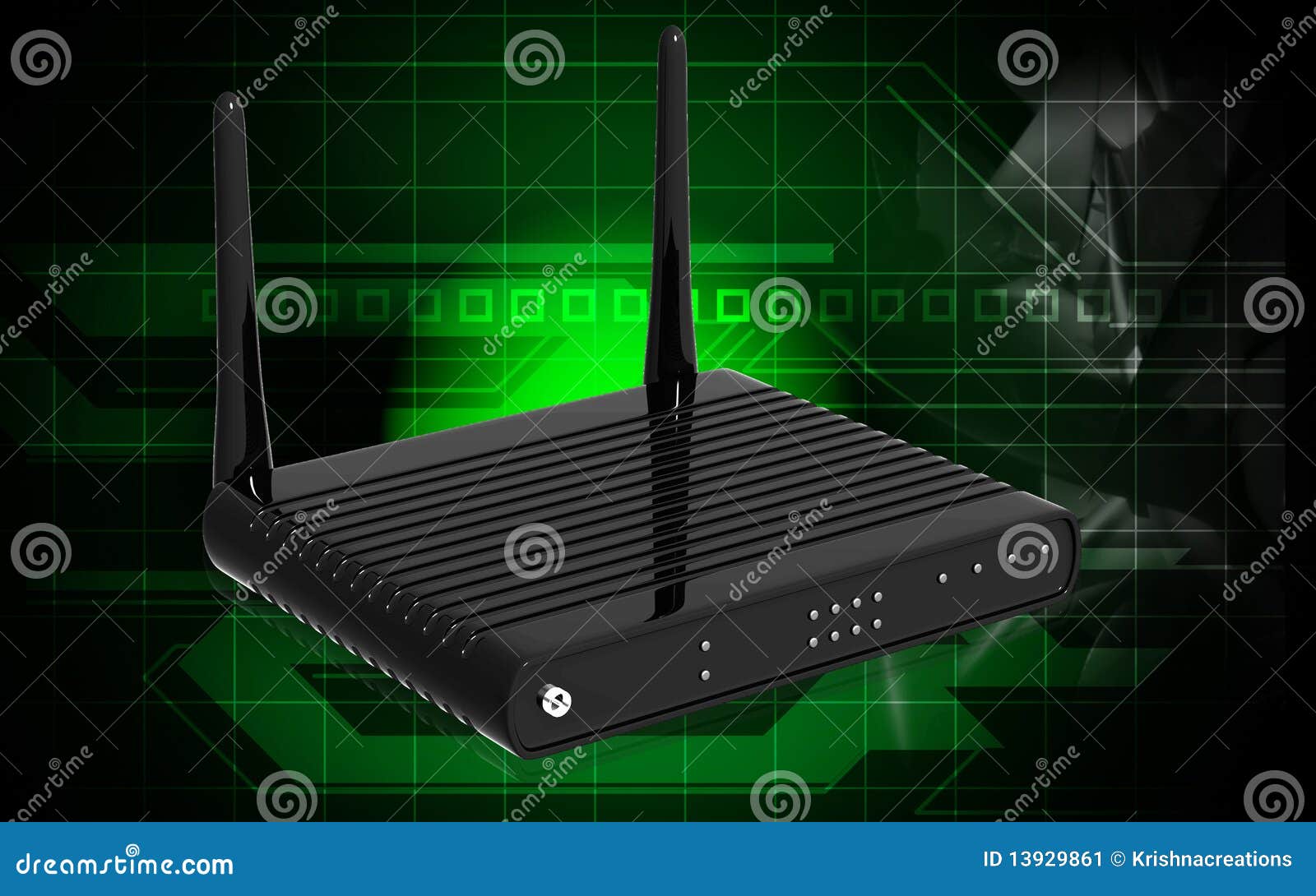 Modem stock illustration. Illustration of abstract, object - 13929861