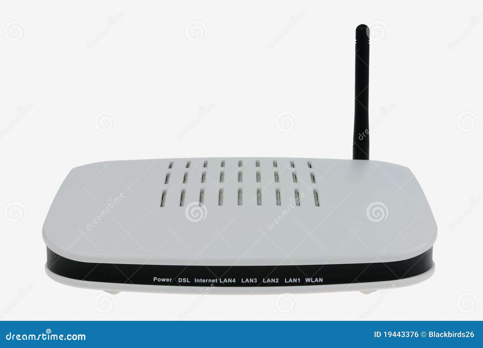 Modem Blanc Avec L'antenne De Wifi Photo stock - Image du ordinateur ...