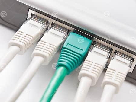 Modem Connected To the Network Stock Image - Image of rj45, equipment ...