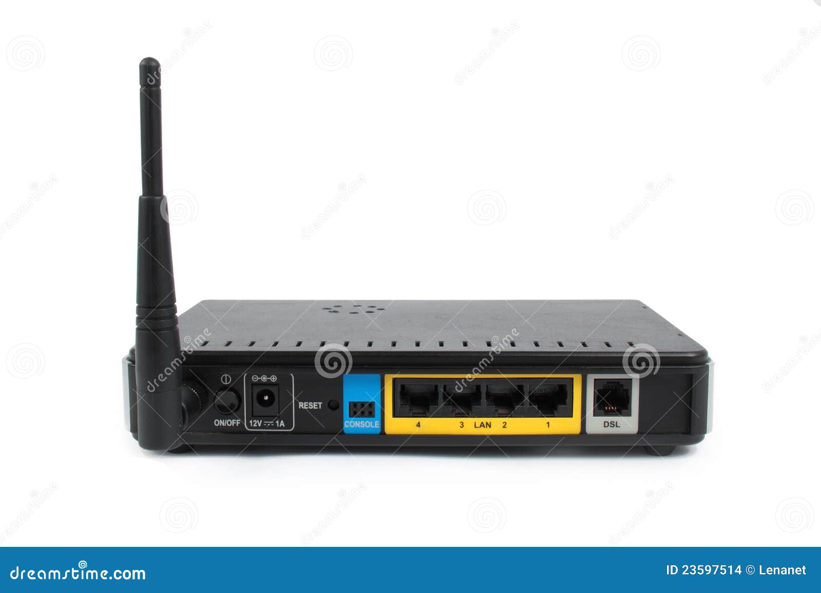 Modem d'ADSL photo stock. Image du bleu, filet, antenne - 23597514