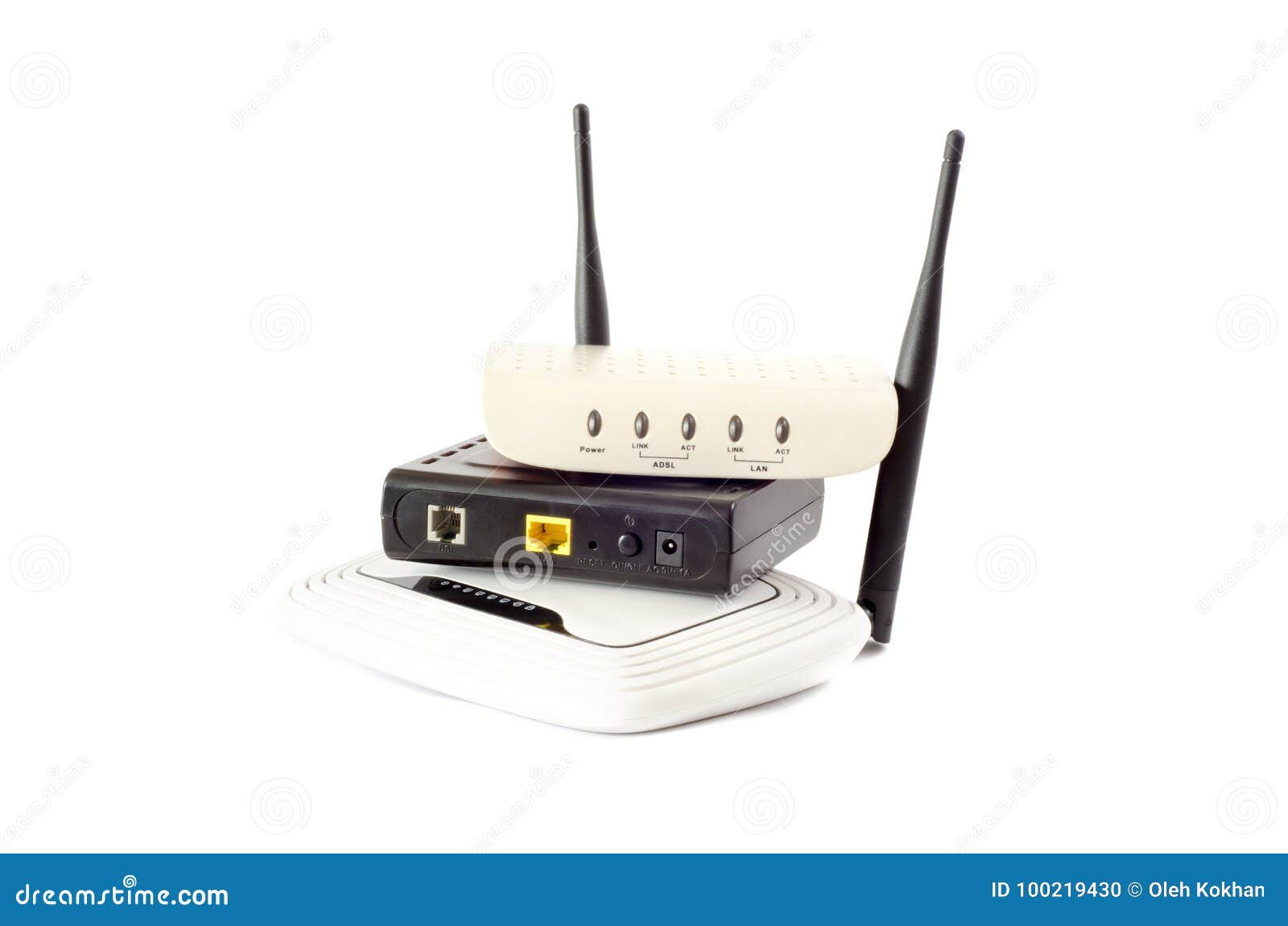 Modem Do Interruptor De LAN Network Com O Conector RJ-45 Foto de Stock ...