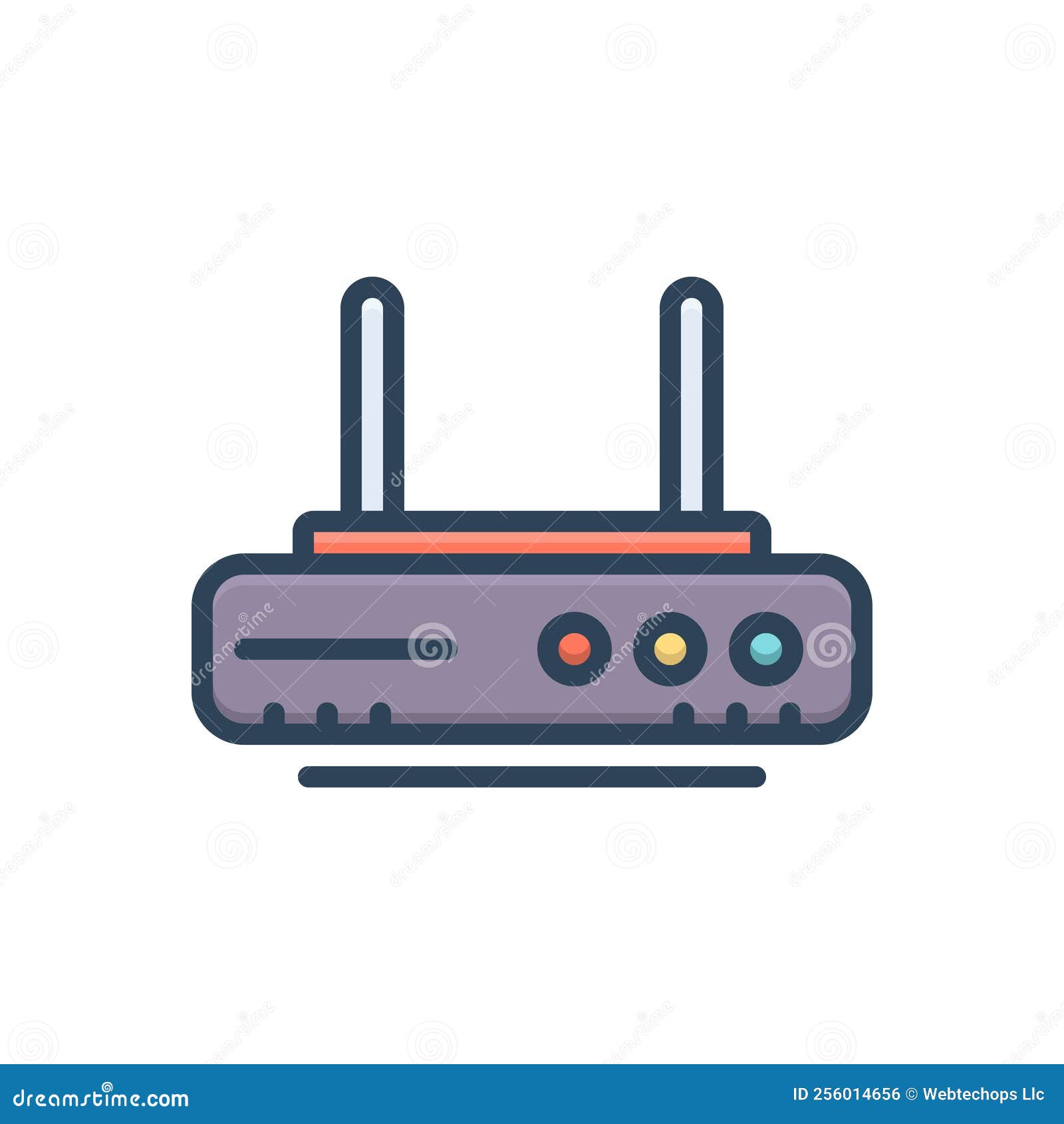 Color Illustration Con for Modem, Broadband and Routing Stock Vector ...