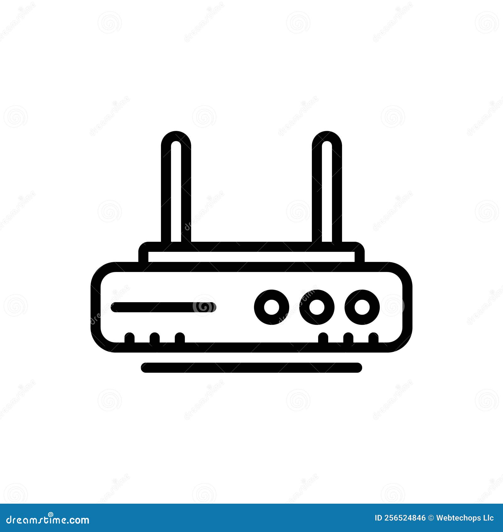 Black Line Icon for Modem, Broadband and Routing Stock Vector ...