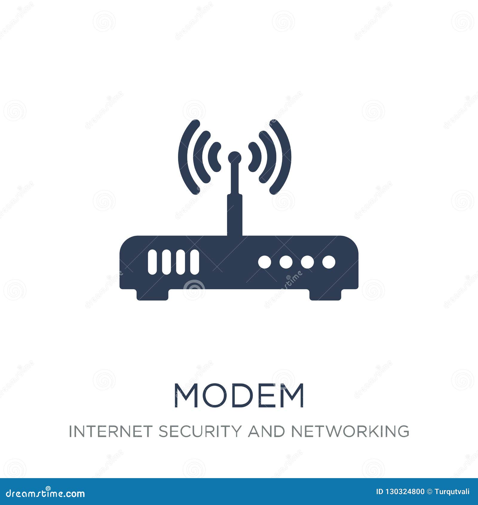 Modem Icon. Trendy Flat Vector Modem Icon on White Background Fr Stock ...