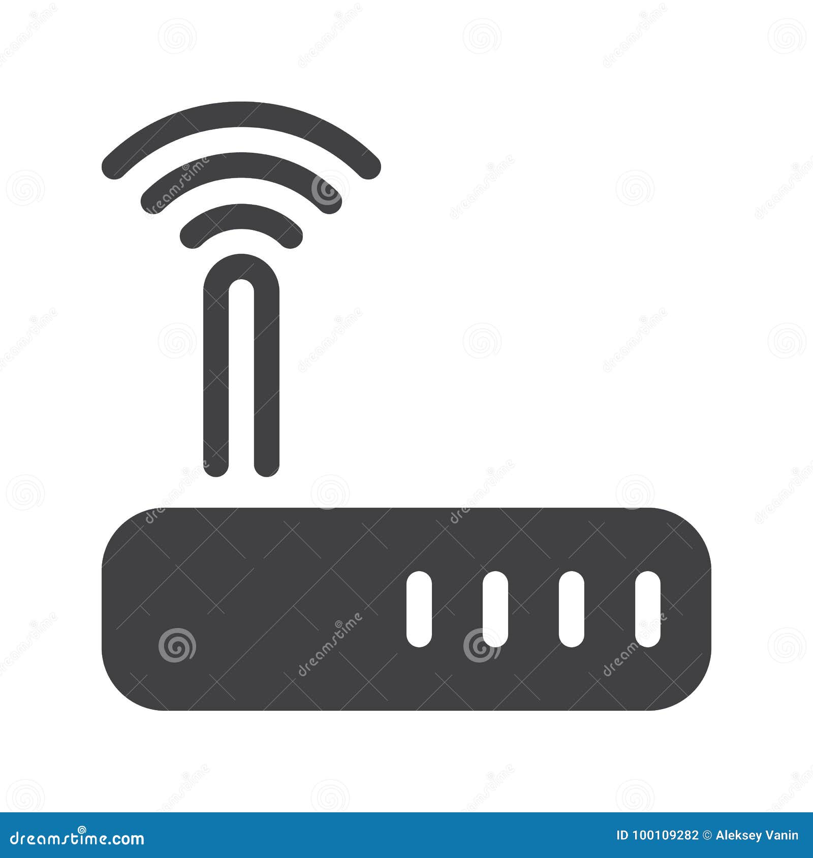 Modem icon vector stock vector. Illustration of filled - 100109282