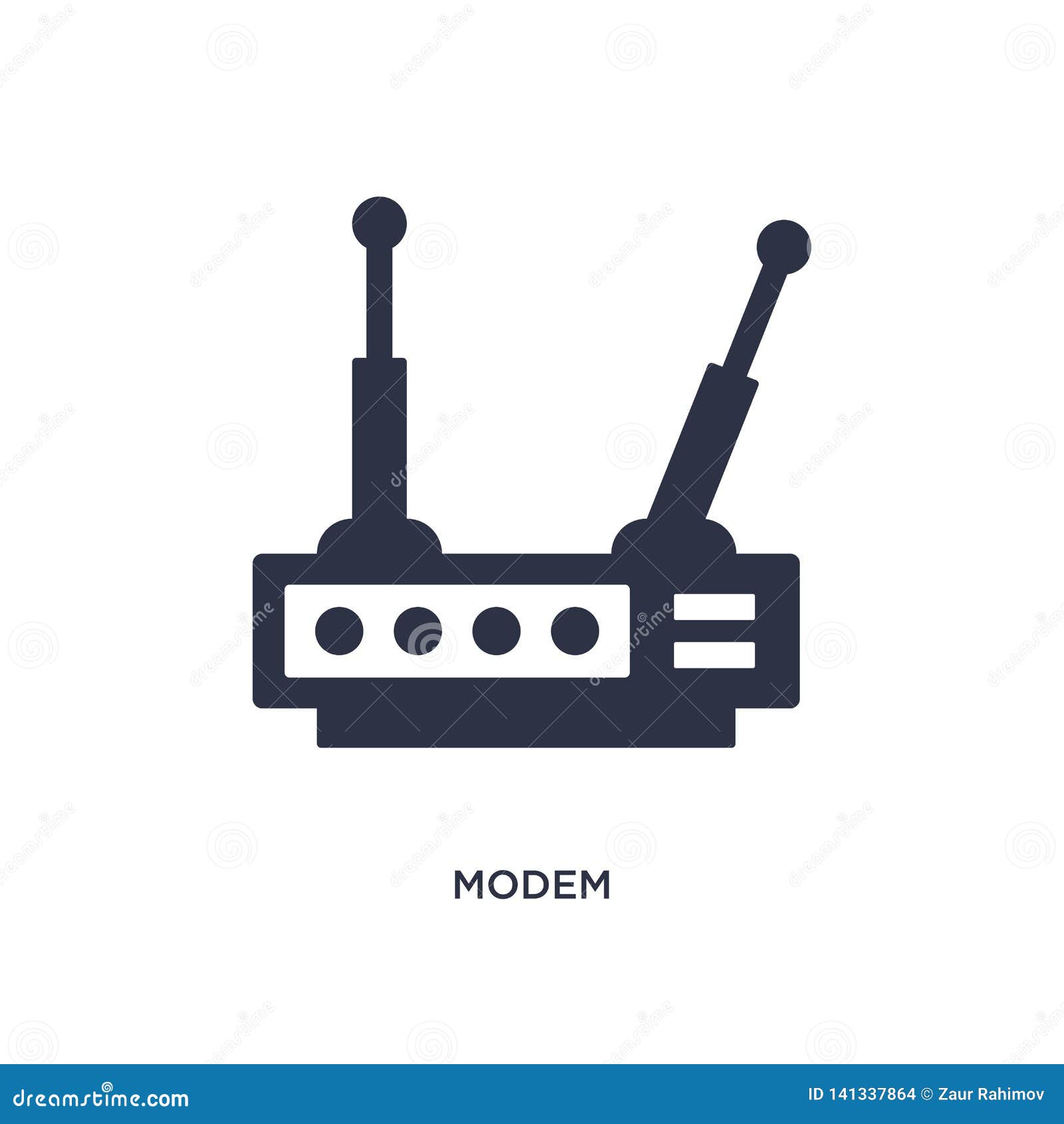 Modem Icon on White Background. Simple Element Illustration from ...