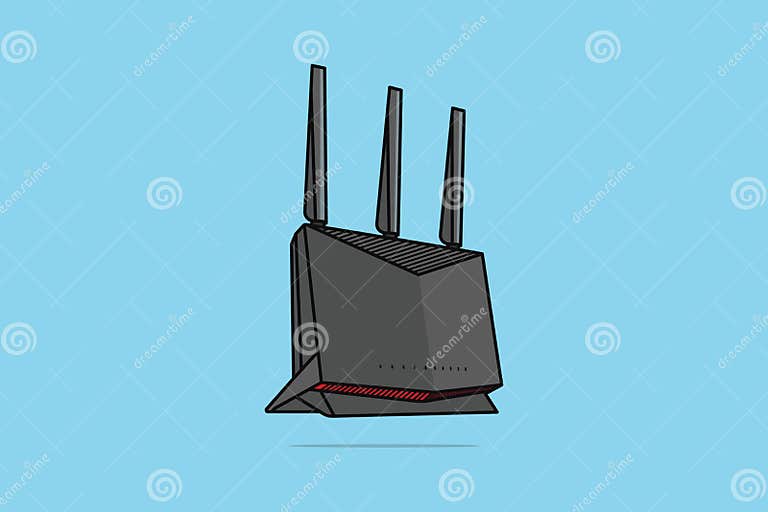 Modem Internet Router Technology Device Vector Illustration. Stock ...