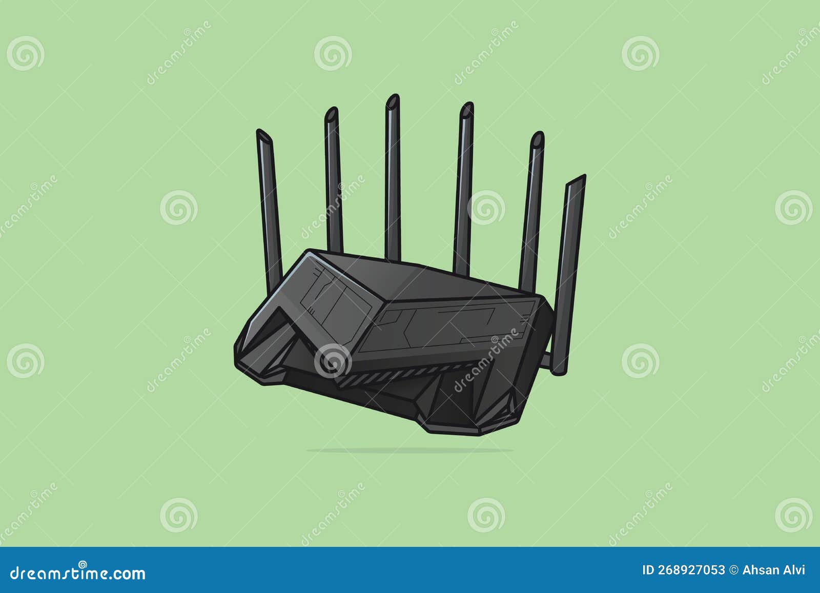 Modem Internet Device Doodle Icon Hand Drawn Illustration ...