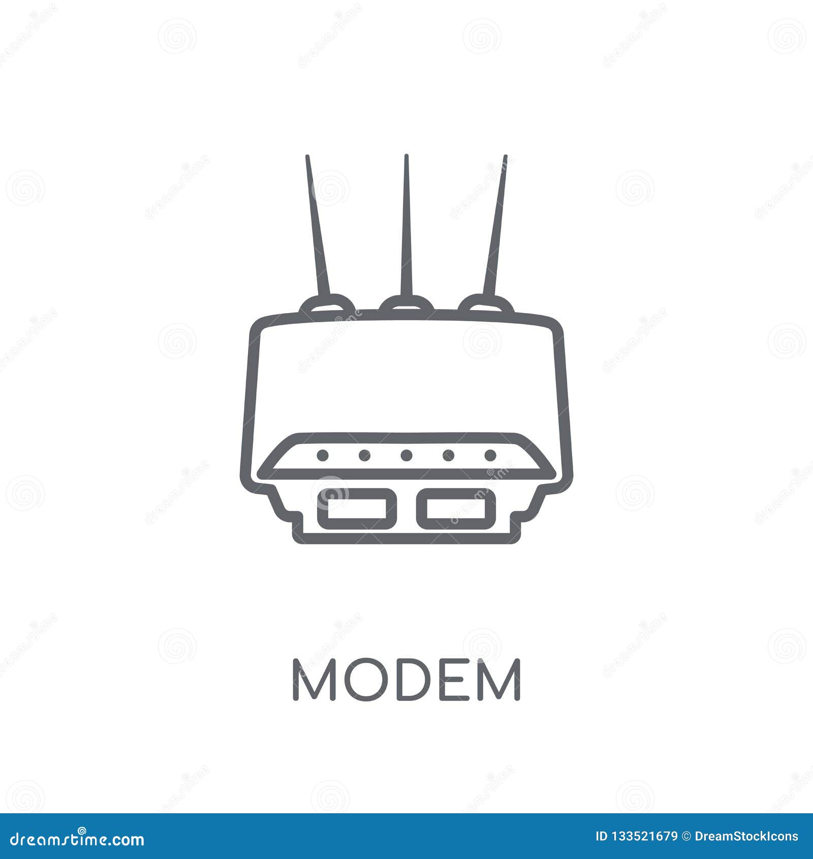 Modem Linear Icon. Modern Outline Modem Logo Concept on White Ba Stock ...