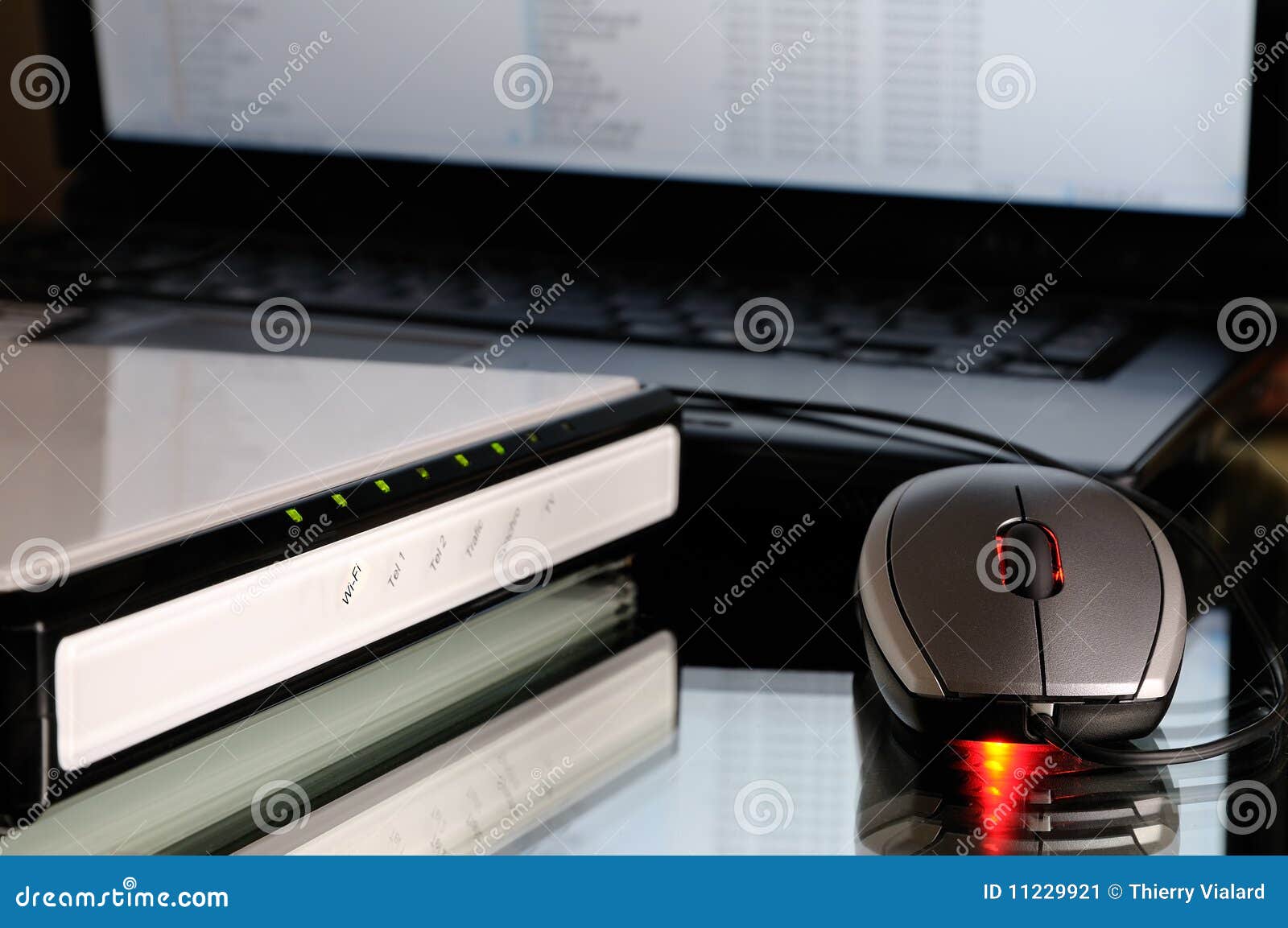 Modem and mouse stock image. Image of internet, email - 11229921