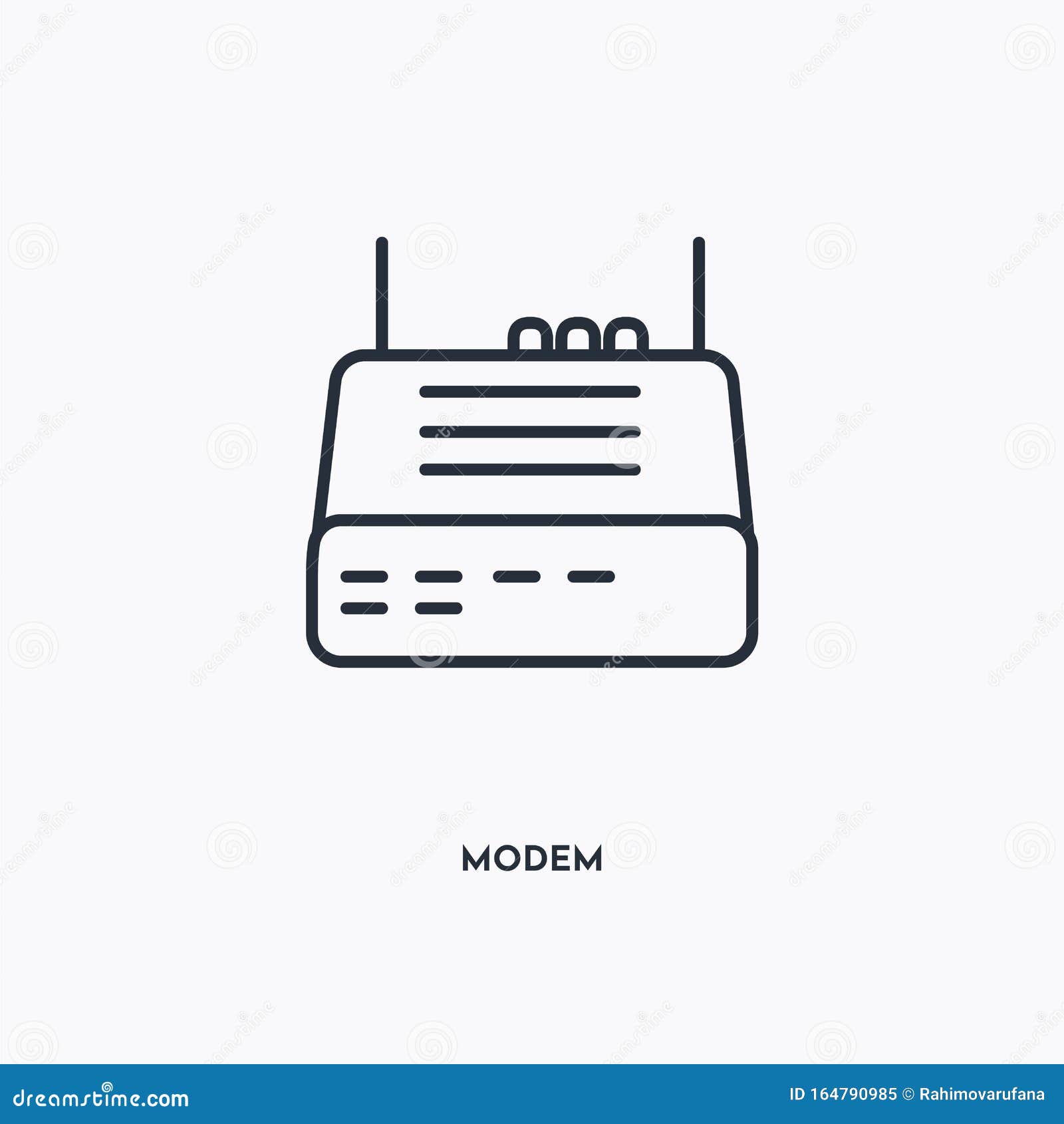 Modem Outline Icon. Simple Linear Element Illustration. Isolated Line ...