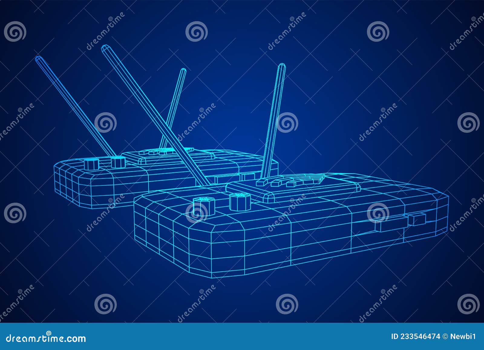 Modem Router with the Antenna High Speed Wireless Wifi Internet Stock ...