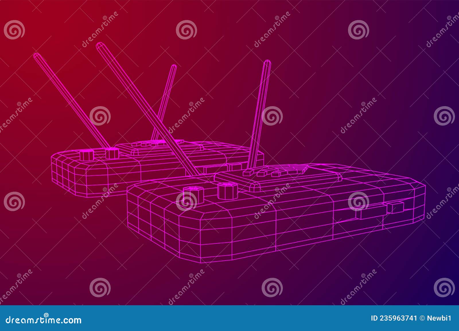 Modem Router with the Antenna High Speed Wireless Wifi Internet Stock ...