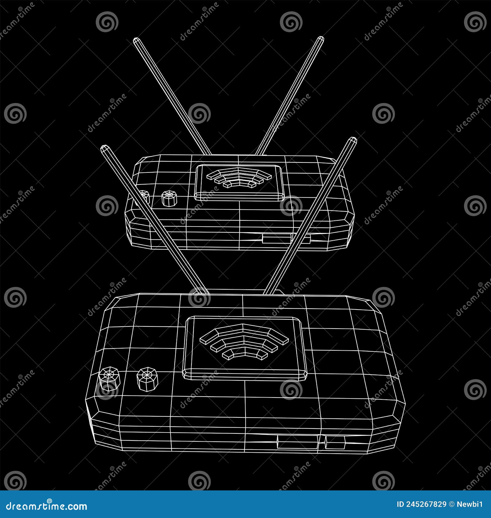 Modem Router with the Antenna High Speed Wireless Wifi Internet Stock ...