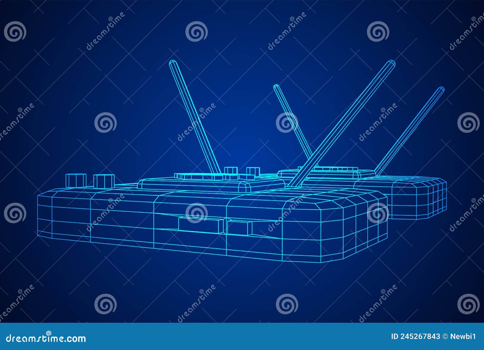 Modem Router with the Antenna High Speed Wireless Wifi Internet Stock ...