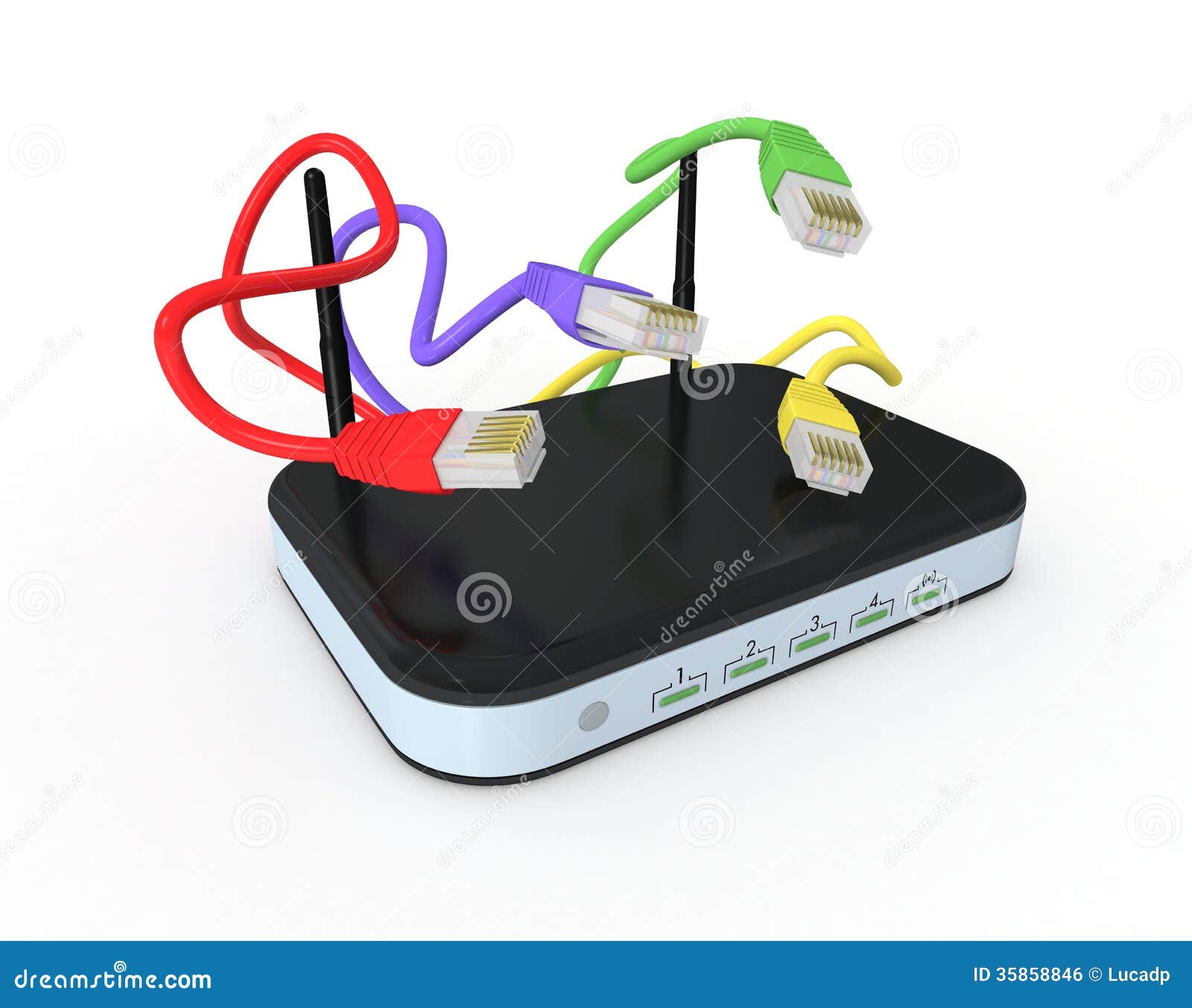 Modem router stock illustration. Illustration of ethernet - 35858846
