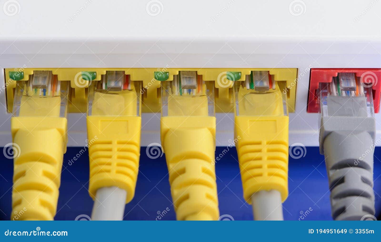 Modem Router Switch with RJ45 Ethernet Plug Ports Stock Image - Image ...