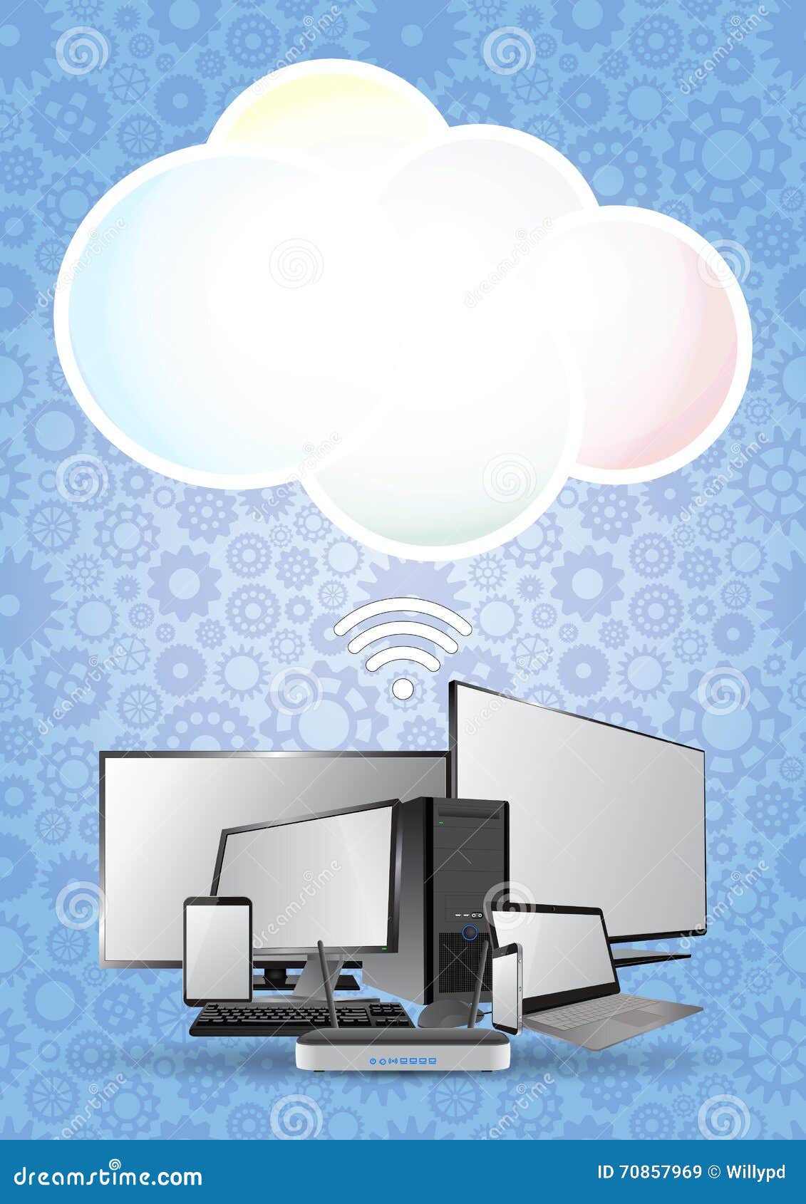 Modem tech device stock vector. Illustration of color - 70857969