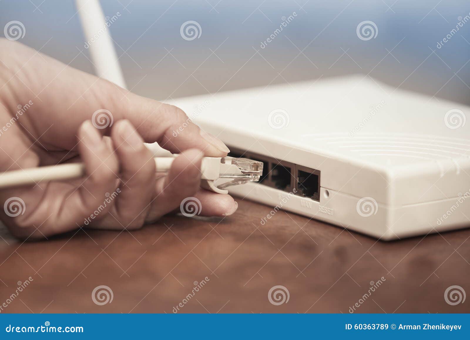 Modem using stock image. Image of downloading, device - 60363789