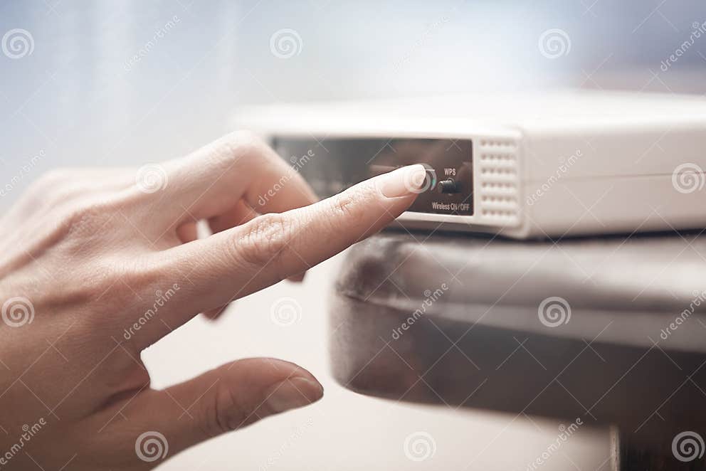 Modem using stock photo. Image of close, connection, interaction - 54429220