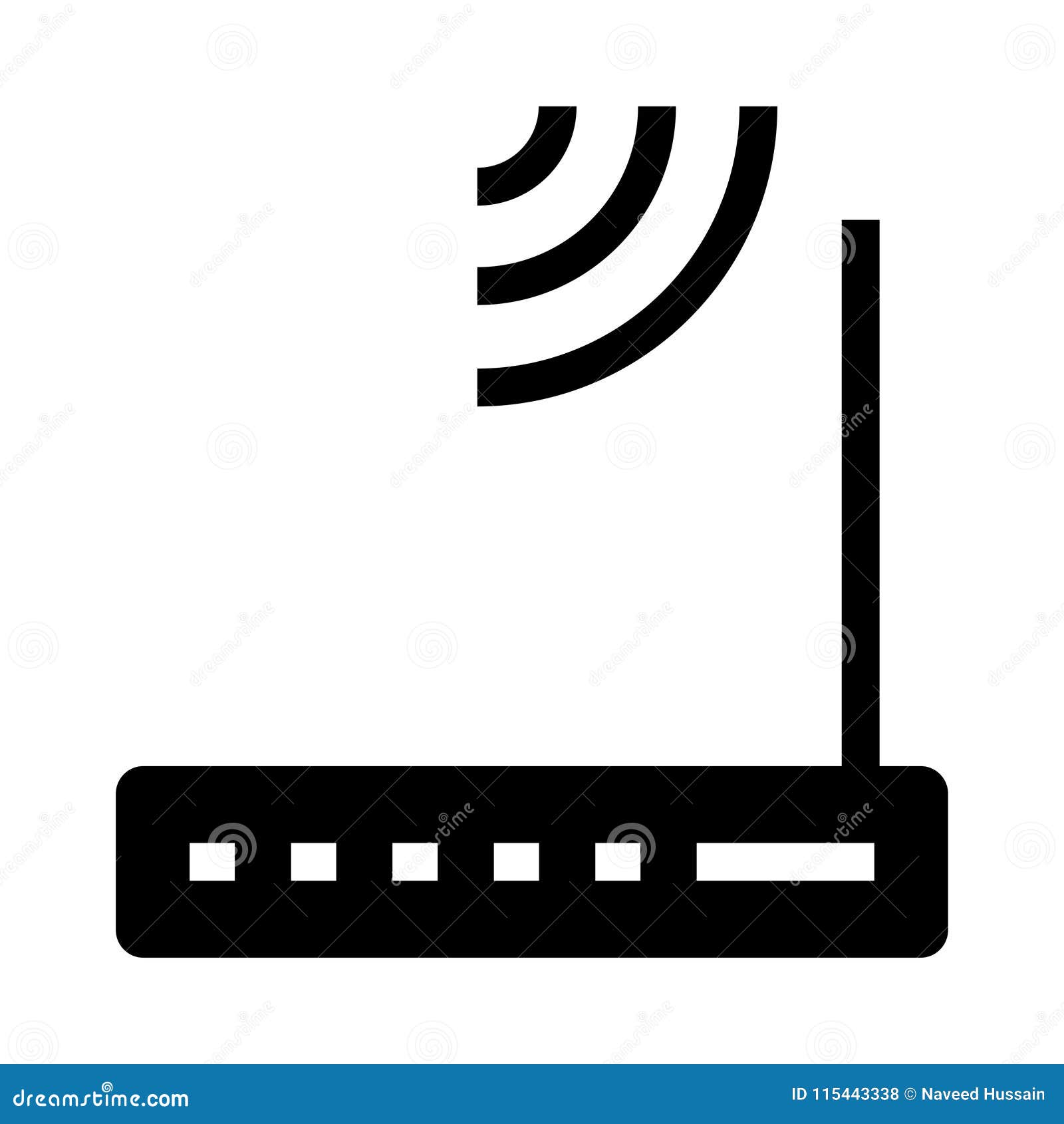 Modem glyphs icon stock illustration. Illustration of office - 115443338