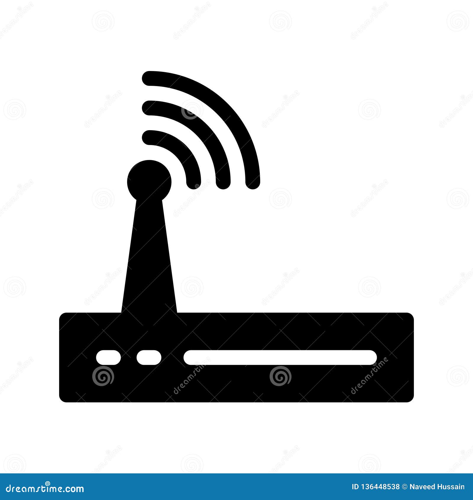 Modem vector glyphs icon stock illustration. Illustration of thin ...